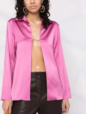 Jacquemus La Chemise Notte Satin Shirt - Pink