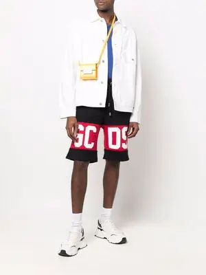 Gcds Logo Print Track Shorts - Black