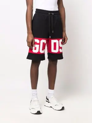 Gcds Logo Print Track Shorts - Black