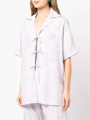 Alexander Wang Jacquard Pajama-style Shirt - Purple