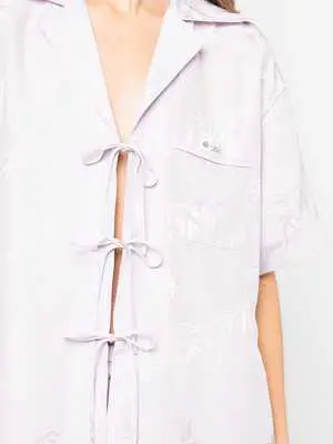 Alexander Wang Jacquard Pajama-style Shirt - Purple