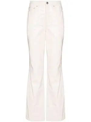 Remain Birger Christensen Lynn Leather Straight-leg Trousers - White