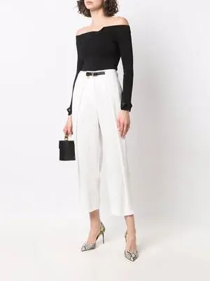 Balmain Pleated High-waisted Trousers