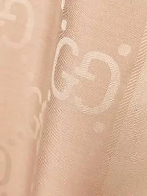 Gucci Gg Jacquard Frayed Scarf