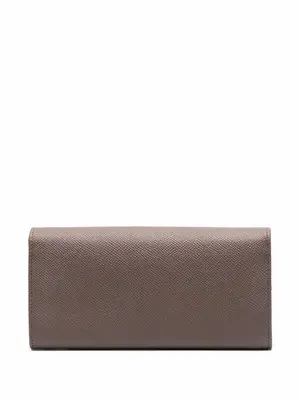 FERRAGAMO Gancini Grained Leather Wallet - Brown