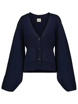 Khaite Scarlet Cashmere Cardigan Blue