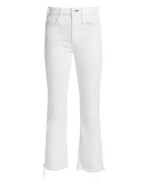 Rag & Bone Nina High-Rise Ankle Flare Crop Jeans - Optic White