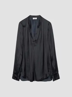 Zadig&Voltaire Tink Draped Satin Blouse Noir