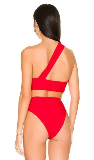 LOVEWAVE The Alexi One Shoulder Top - Red