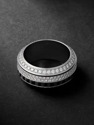 PIAGET Possession 18-karat White Gold, Diamond And Ceramic Ring