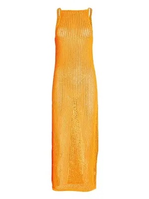 Cult Gaia Yaro Crochet Cotton-blend Midi Dress - Yellow