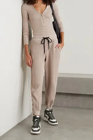 THE RANGE Jumbo Stark Waffle-knit Stretch-cotton Bodysuit