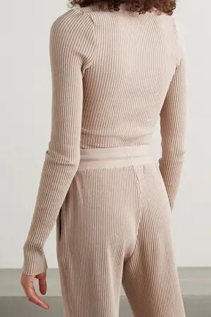 THE RANGE Jumbo Stark Waffle-knit Stretch-cotton Bodysuit
