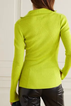 GANNI Ribbed Merino Wool Sweater
