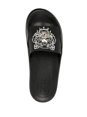 Kenzo Tiger Head-print Slides