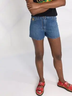 Moschino Teddy Bear Patch Denim Shorts