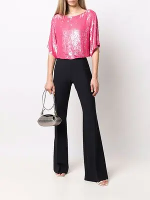 P.a.r.o.s.h Sequined Cropped Blouse