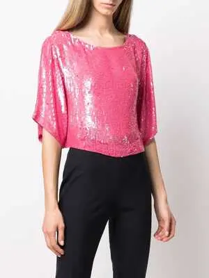 P.a.r.o.s.h Sequined Cropped Blouse