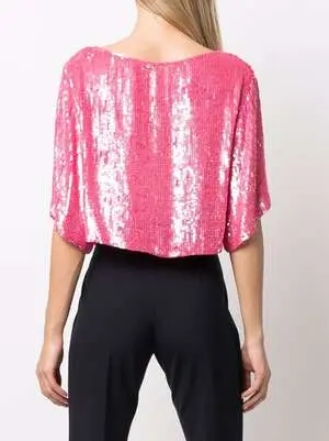 P.a.r.o.s.h Sequined Cropped Blouse
