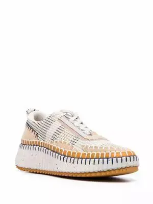 Chloé Nama Lace-up Sneakers - Neutrals