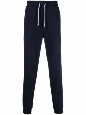 Brunello Cucinelli Tapered-leg Track Pants - Blue