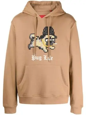 MOSTLY HEARD RARELY SEEN Pug Life Pullover Hoodie - Brown