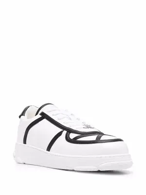 Gcds Contrast Detail Leather Sneakers