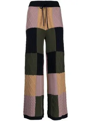 MADELEINE THOMPSON Grus Checked Wool Trousers