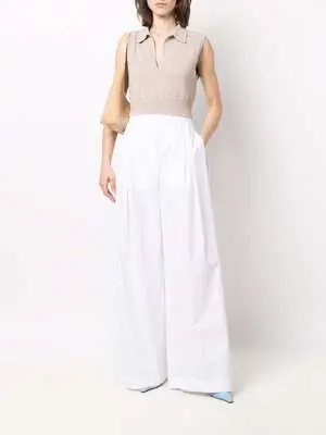 Aspesi Wide-leg Trousers - White