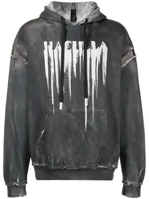 HACULLA. Smeared Distressed Hoodie - Black
