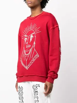 HACULLA. Logo-print Jumper - Red