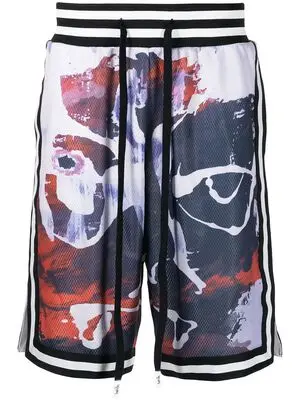 HACULLA. Painted Basketball Track Shorts - Blue