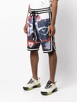 HACULLA. Painted Basketball Track Shorts