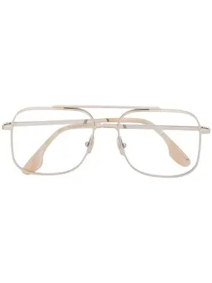 Victoria Beckham Oversized Pilot-frame Sunglasses - Gold