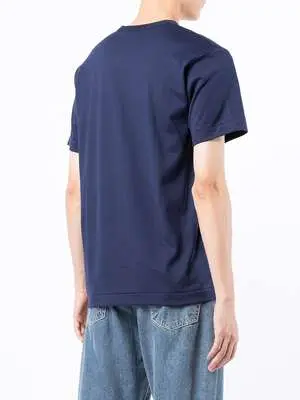 Play Comme Des Garcon Logo-print Short-sleeve T-shirt - Blue