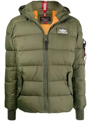 Alpha Industries Padded Logo Jacket - Green