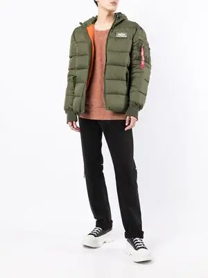 Alpha Industries Padded Logo Jacket - Green