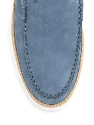 TOD'S Suede Tv Espadrilles - Light Blue