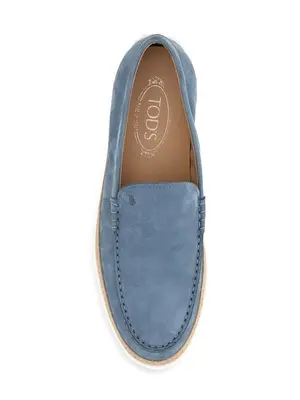 TOD'S Suede Tv Espadrilles - Light Blue
