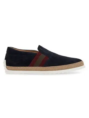 TOD'S Suede Tv Espadrilles Navy