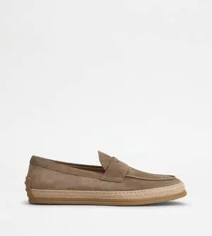 TOD'S Suede Loafers - Beige