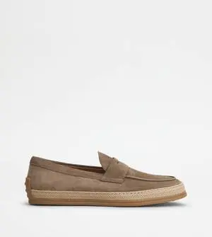 TOD'S Suede Loafers Grey