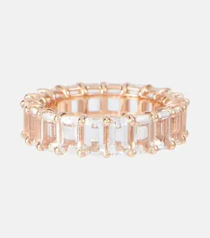 Shay Jewelry 18kt Rose Gold Eternity Ring With Topaz - White