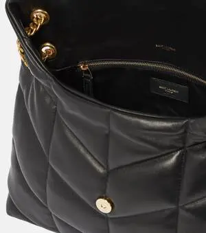 Saint Laurent Puffer Medium Leather Shoulder Bag - Black