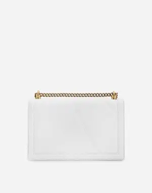 Dolce & Gabbana Large Devotion Bag In Quilted Nappa Leather - White