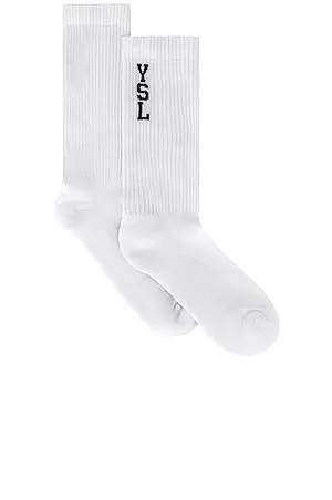 Saint Laurent Socks In White