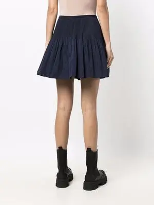 Red Valentino Pleated A-line Skirt