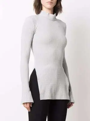 Helmut Lang Ribbed Knit Long-sleeve Top