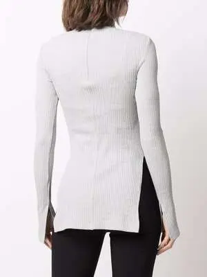 Helmut Lang Ribbed Knit Long-sleeve Top