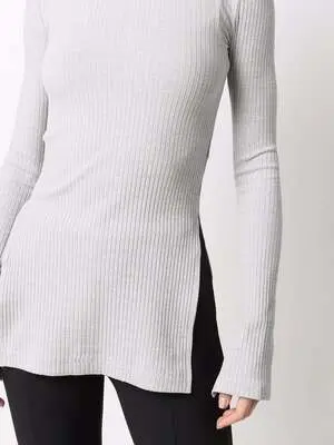 Helmut Lang Ribbed Knit Long-sleeve Top